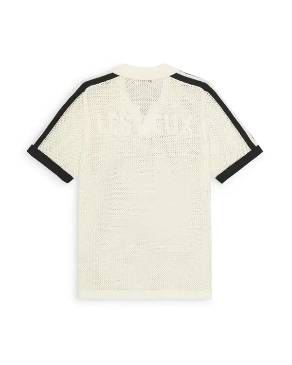 LES DEUX Logo Grid Knitted Polo