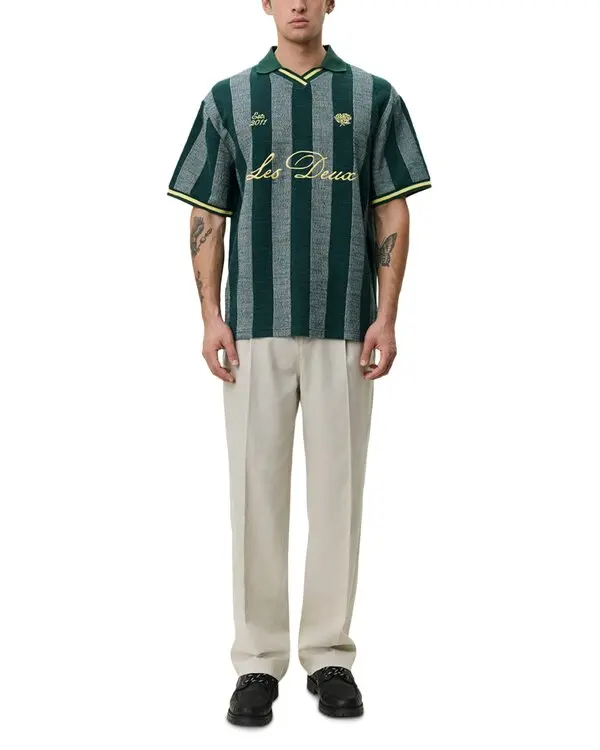 LES DEUX Stripe Jacquard Football Jersey