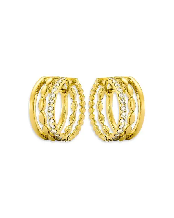 Etho Maria 18k Yellow Diamond Hoop Earrings, 0.51 Tcw - Gold