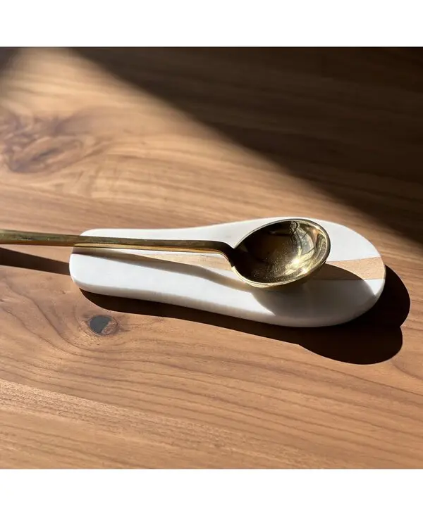 VERVE CULTURE Marble And Wood Spoon Rest