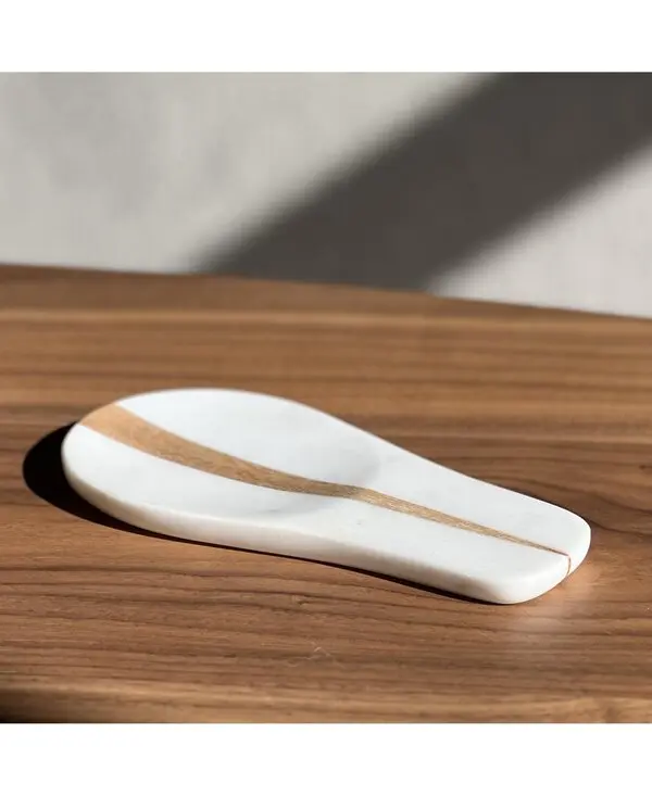 VERVE CULTURE Marble And Wood Spoon Rest