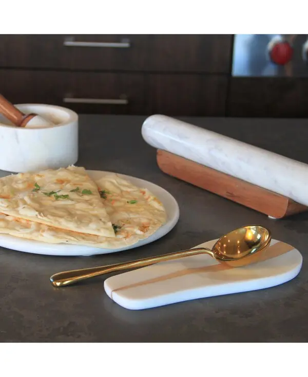 VERVE CULTURE Marble And Wood Spoon Rest