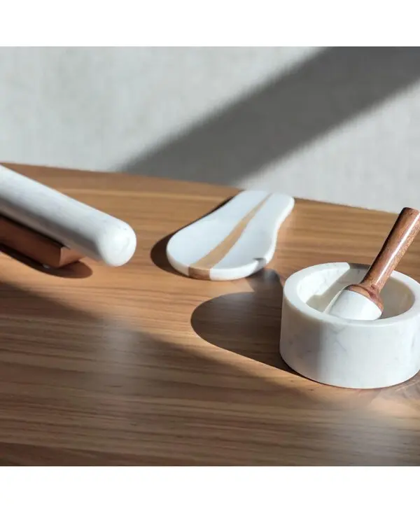 VERVE CULTURE Marble And Wood Spoon Rest