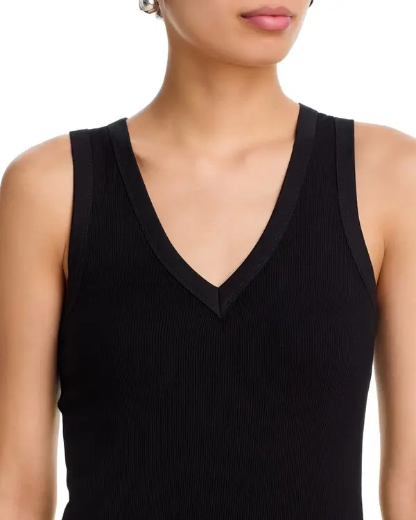 PERFECTWHITETEE Mallory Luxe Tank Top - True Black