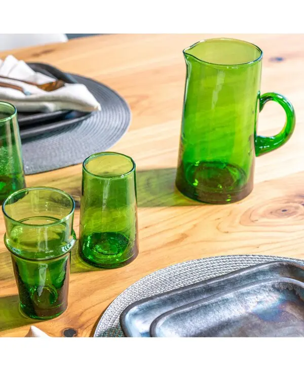 VERVE CULTURE Moroccan Cone Jug - Green
