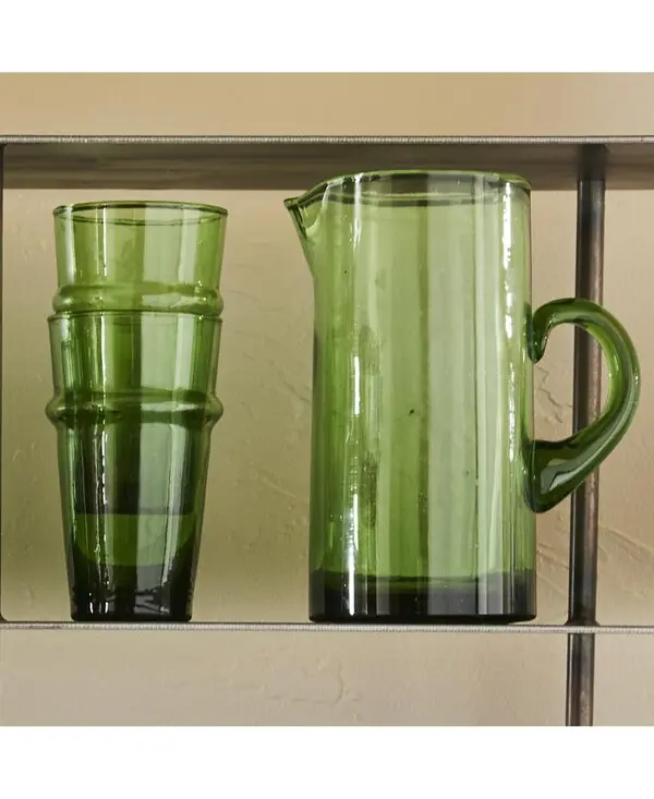 VERVE CULTURE Moroccan Cone Jug - Green