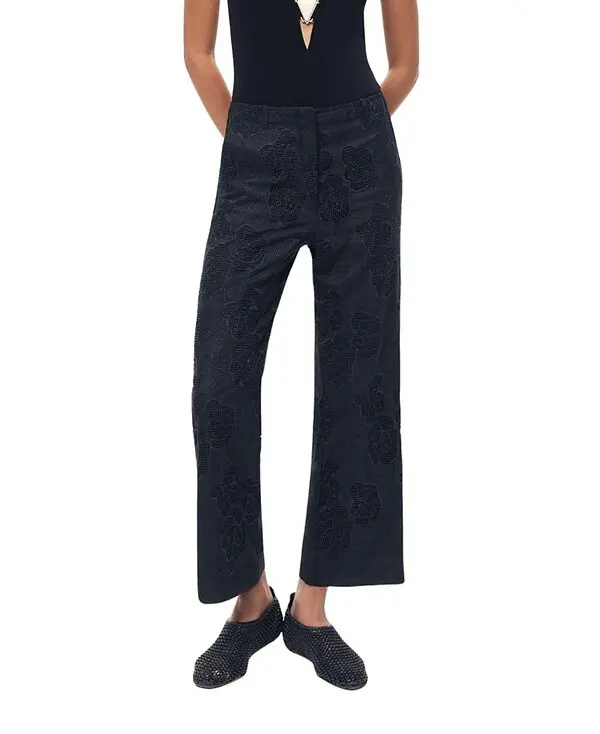 NOCTURNE Printed Relaxed Straight-leg Pants