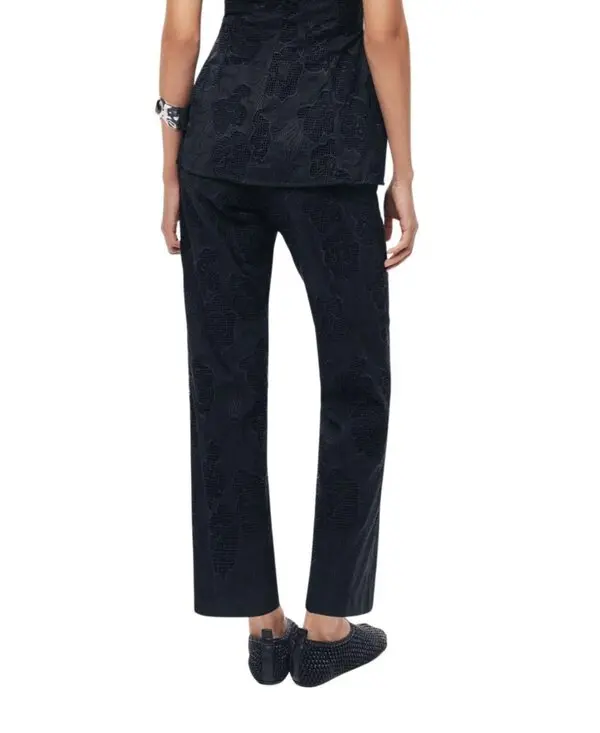 NOCTURNE Printed Relaxed Straight-leg Pants