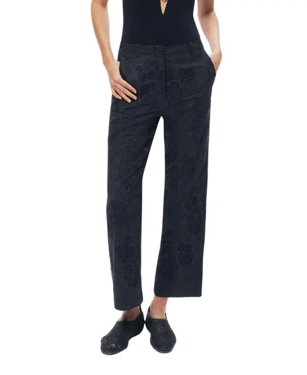 NOCTURNE Printed Relaxed Straight-leg Pants