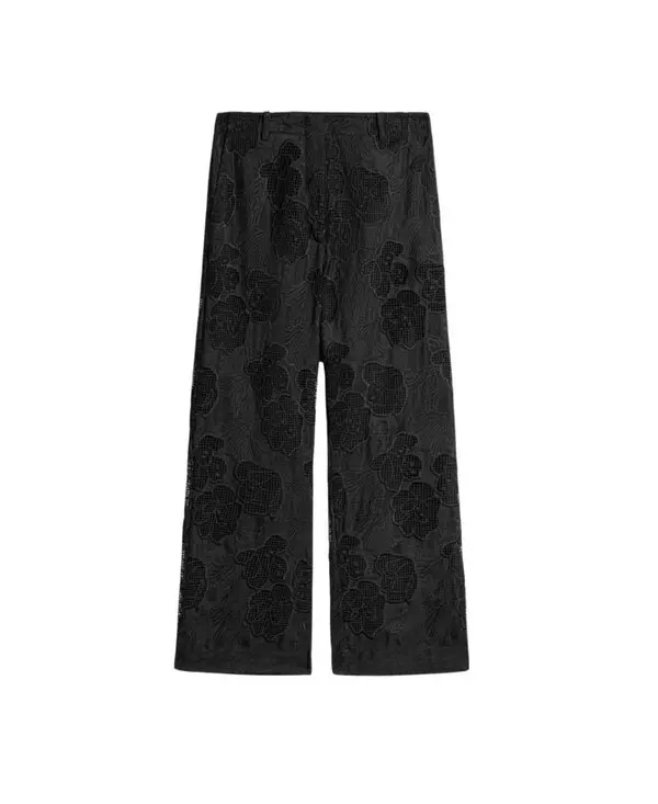 NOCTURNE Printed Relaxed Straight-leg Pants