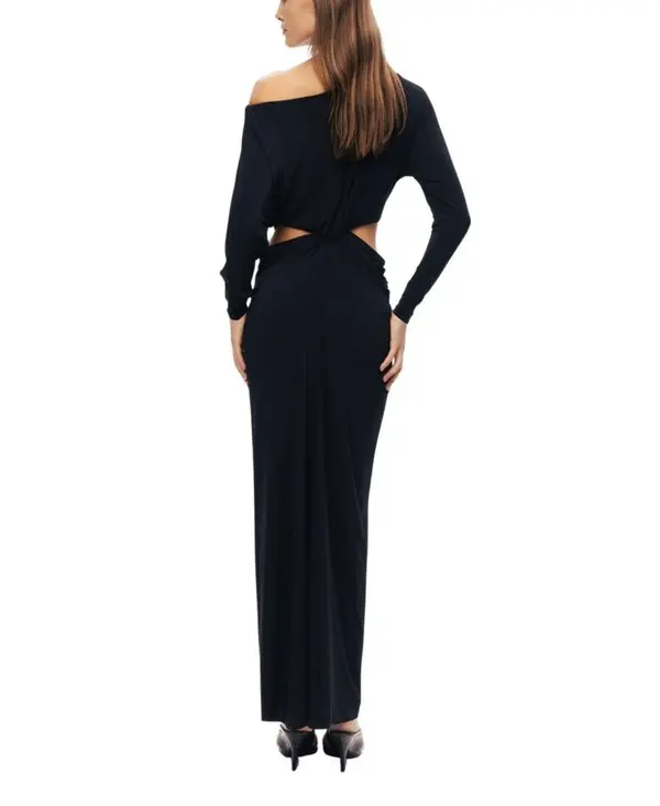 NOCTURNE One-shoulder Cut-out Maxi Dress