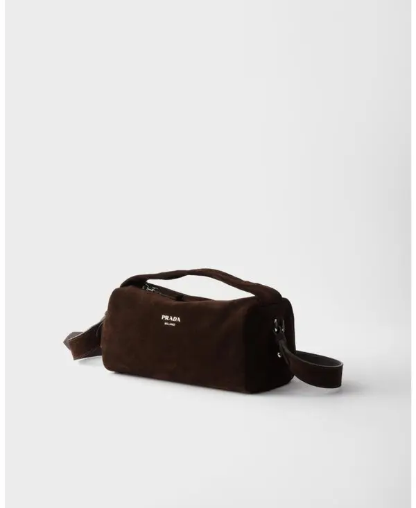 Prada Suede Shoulder Bag - Brown