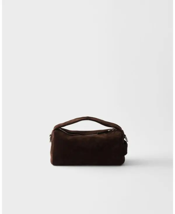 Prada Suede Shoulder Bag - Brown