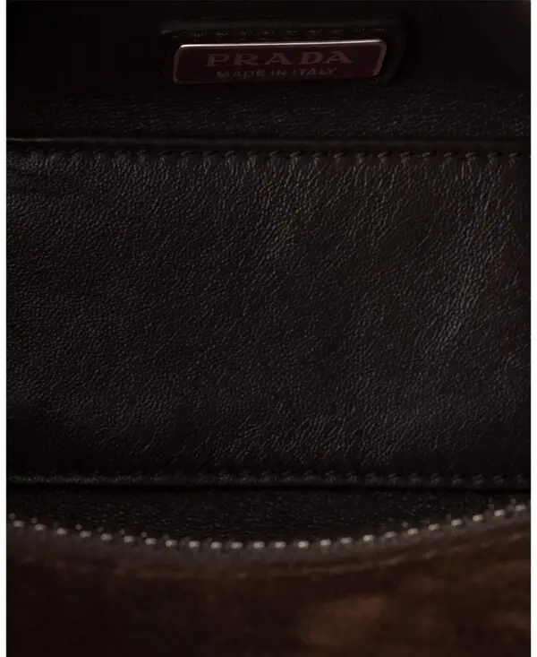 Prada Suede Shoulder Bag - Brown