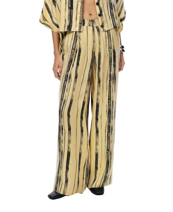 NOCTURNE Abstract Striped Wide-leg Trousers