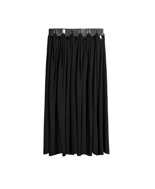 NOCTURNE Pleated Midi Skirt With Ring Detail