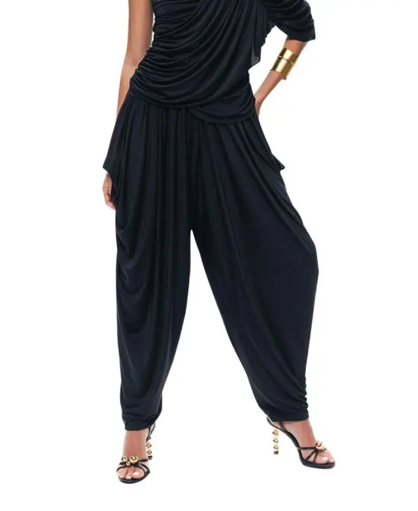 NOCTURNE Draped Relaxed-fit Pants