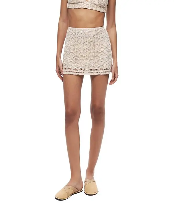 NOCTURNE High-waisted Lace Mini Skirt