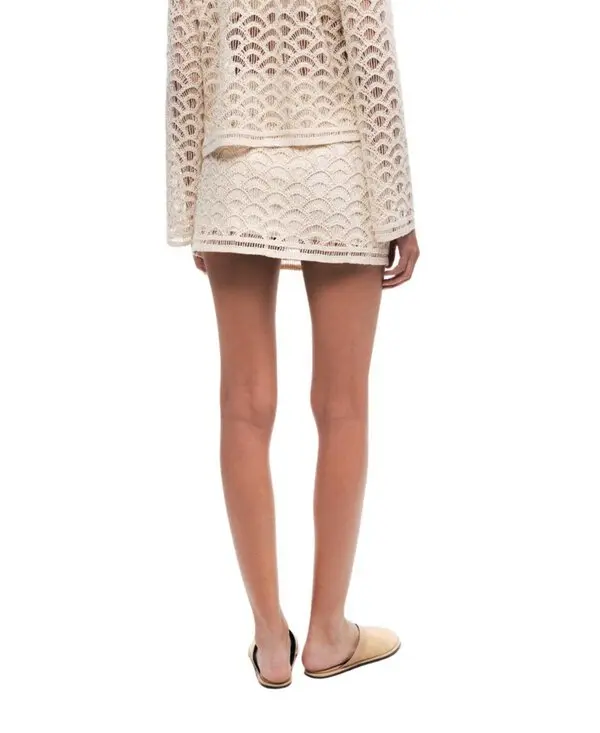 NOCTURNE High-waisted Lace Mini Skirt