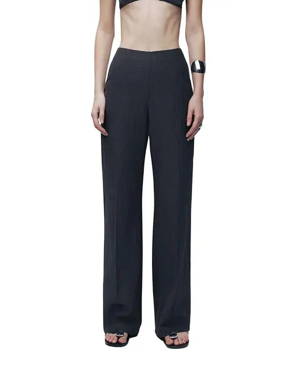 NOCTURNE Wide-leg Fluid Pants - Anthracite