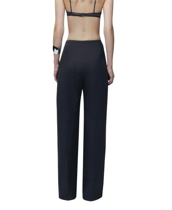 NOCTURNE Wide-leg Fluid Pants - Anthracite