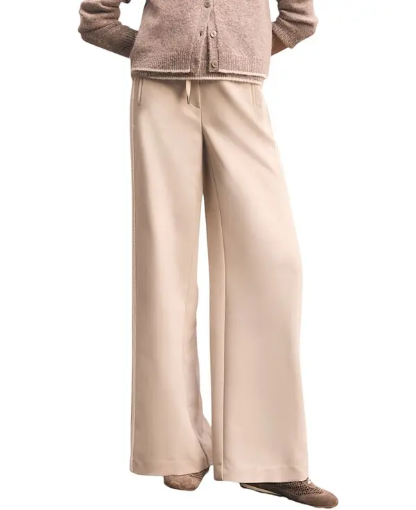 Mint Velvet Crochet Side Stripe Wide Leg Joggers