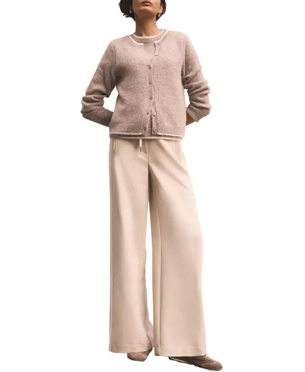 Mint Velvet Crochet Side Stripe Wide Leg Joggers