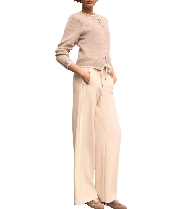 Mint Velvet Crochet Side Stripe Wide Leg Joggers