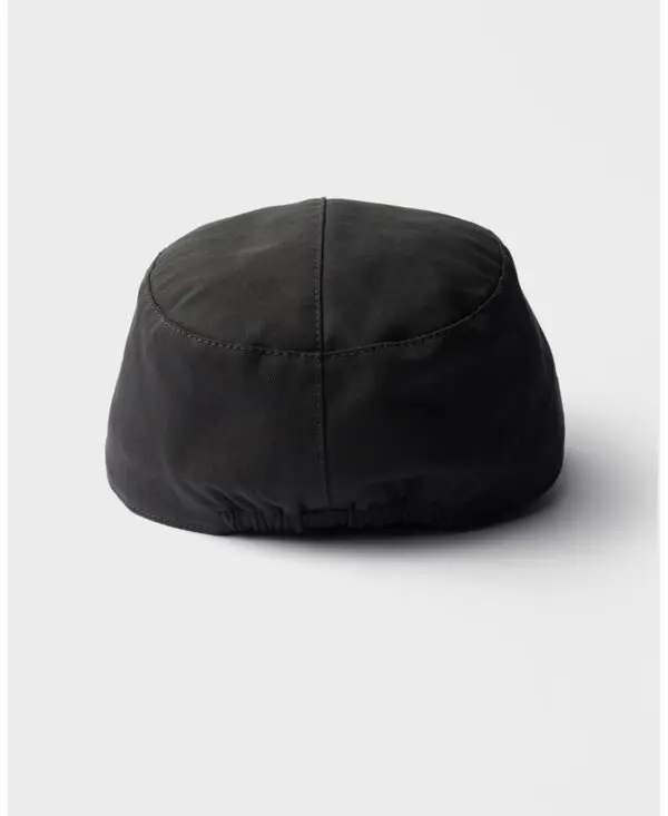 Prada Cotton Baseball Cap With Embroidered Lettering Logo - Black