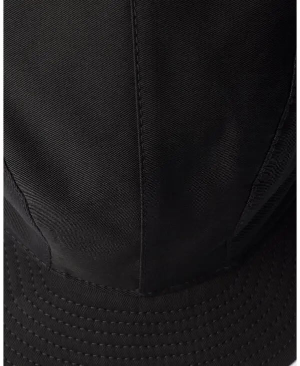 Prada Cotton Baseball Cap With Embroidered Lettering Logo - Black