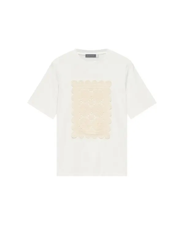 Mint Velvet Crochet Panel T-shirt