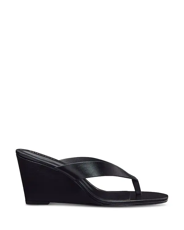 REFORMATION Thong Wedge Sandals - Black