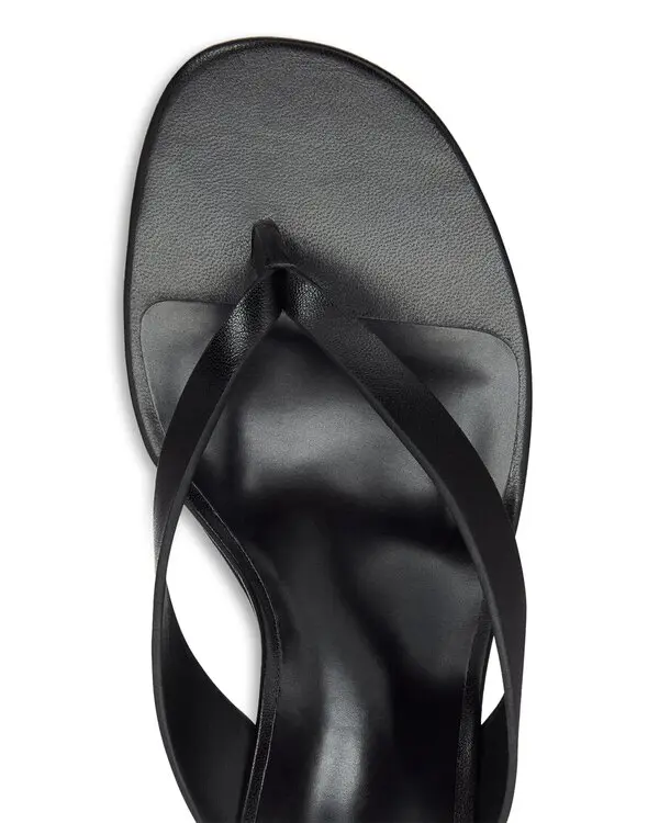 REFORMATION Thong Wedge Sandals - Black