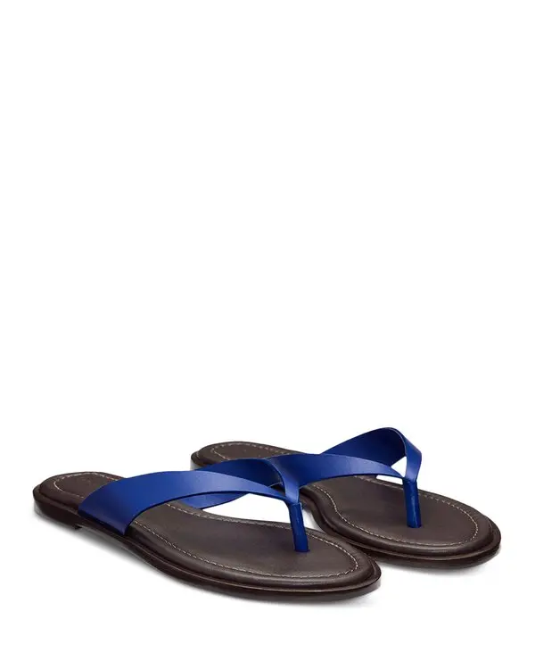REFORMATION Jessie Thong Sandals - Blue/brown