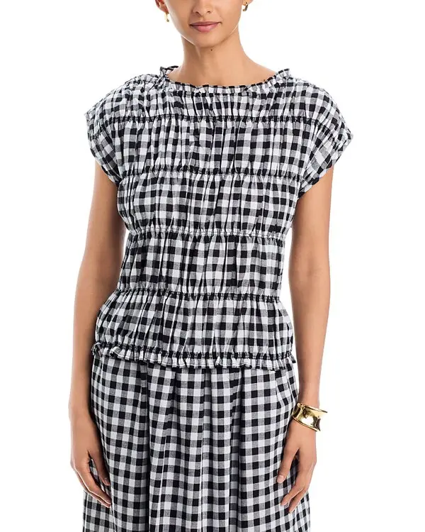 A.REN Maelle Gingham Top