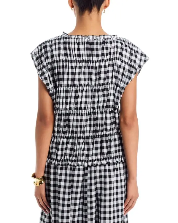 A.REN Maelle Gingham Top