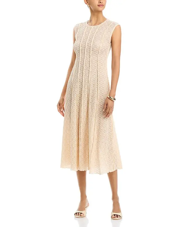 A.REN Sleeveless Lace Midi Dress - Taupe