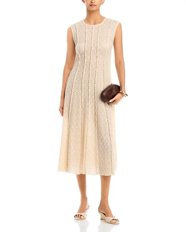 A.REN Sleeveless Lace Midi Dress