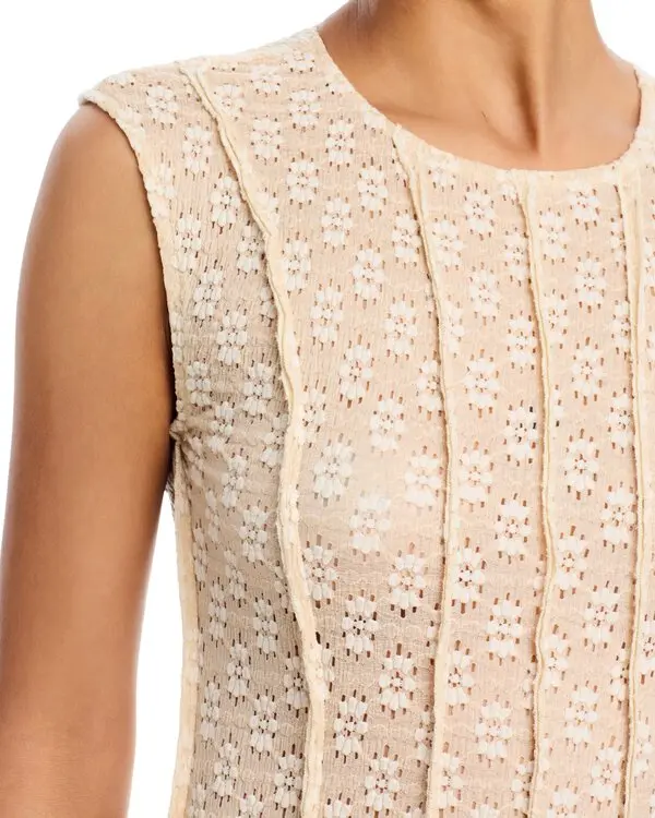 A.REN Sleeveless Lace Midi Dress