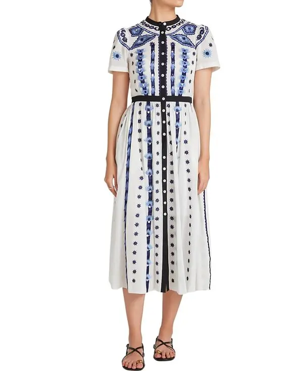 TEMPERLEY LONDON Edith Embroidered Shirt Dress