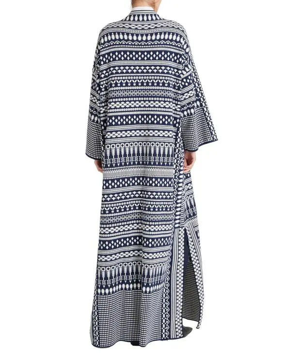 TEMPERLEY LONDON Tlalli Knit Coat - Navy Silver