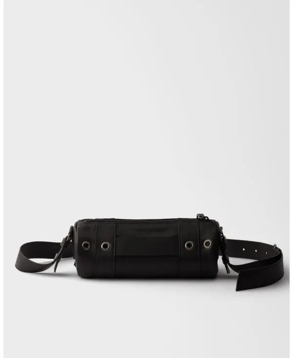Prada Leather Barrel Shoulder Bag