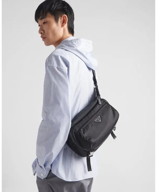 Prada Re-nylon And Saffiano Leather Shoulder Bag