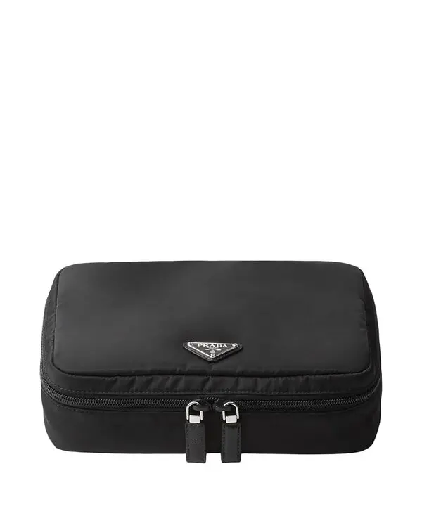 Prada Medium Re-nylon Zipper Pouch - Black