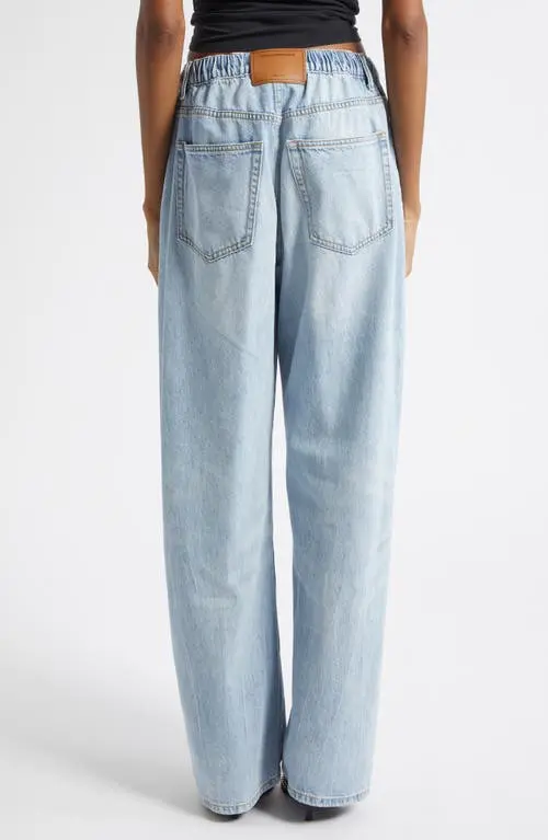 Alexander Wang Crystal Drawcord Balloon Jeans - Light Bleach