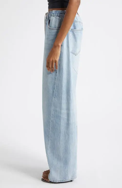 Alexander Wang Crystal Drawcord Balloon Jeans - Light Bleach