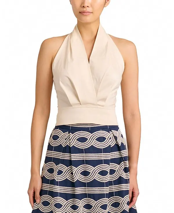 CARTOLINA Halter Neck Top - Ivory