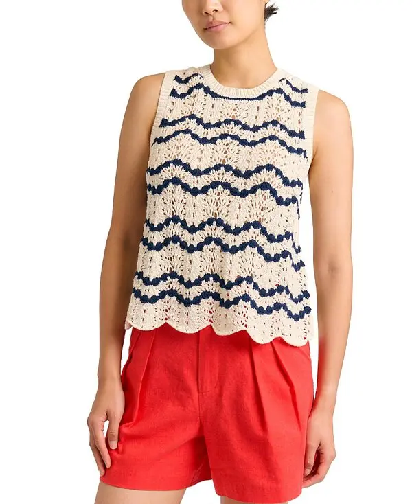 CARTOLINA Northport Crochet Top With Striped Pattern