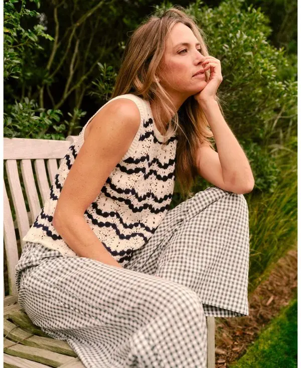 CARTOLINA Northport Crochet Top With Striped Pattern