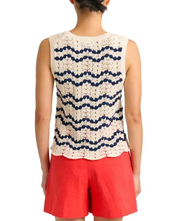 CARTOLINA Northport Crochet Top With Striped Pattern